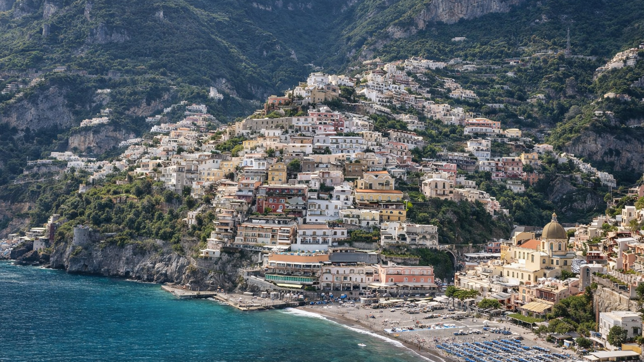 Positano’s cliffside homes above the Mediterranean coast