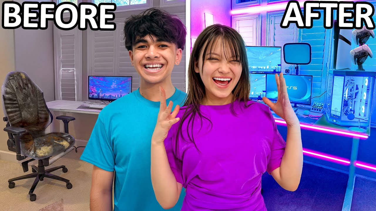 Watch Zoey's reaction to her ultimate gaming setup!