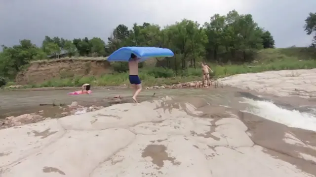 River mattress slide power move caught on camera