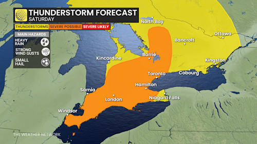 Stay alert in southern Ontario on Saturday as storms hit