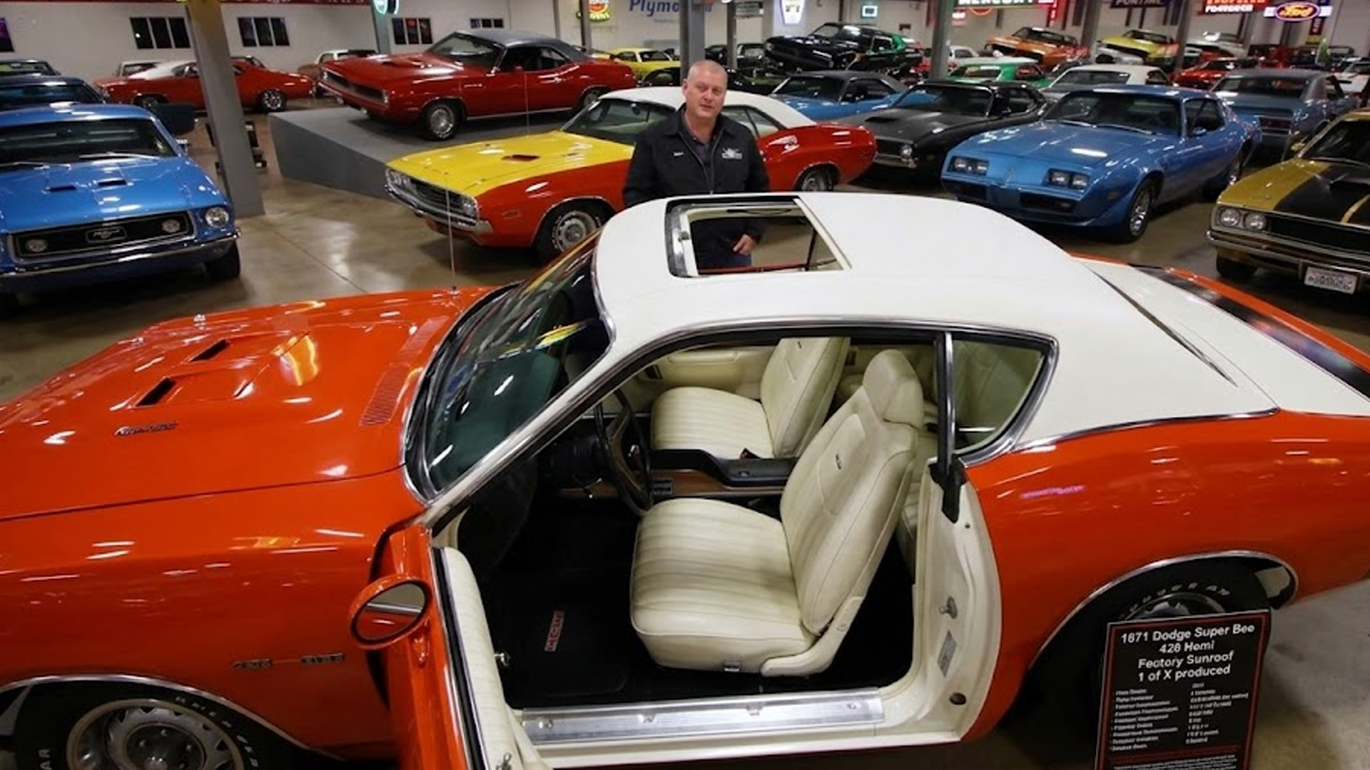 One of nine known Super Bees shows a rare factory sunroof