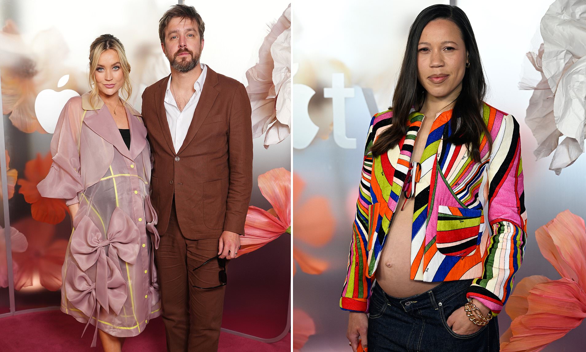 Pregnant Laura Whitmore joins Remmie Milner who debuts baby bump at TV ...
