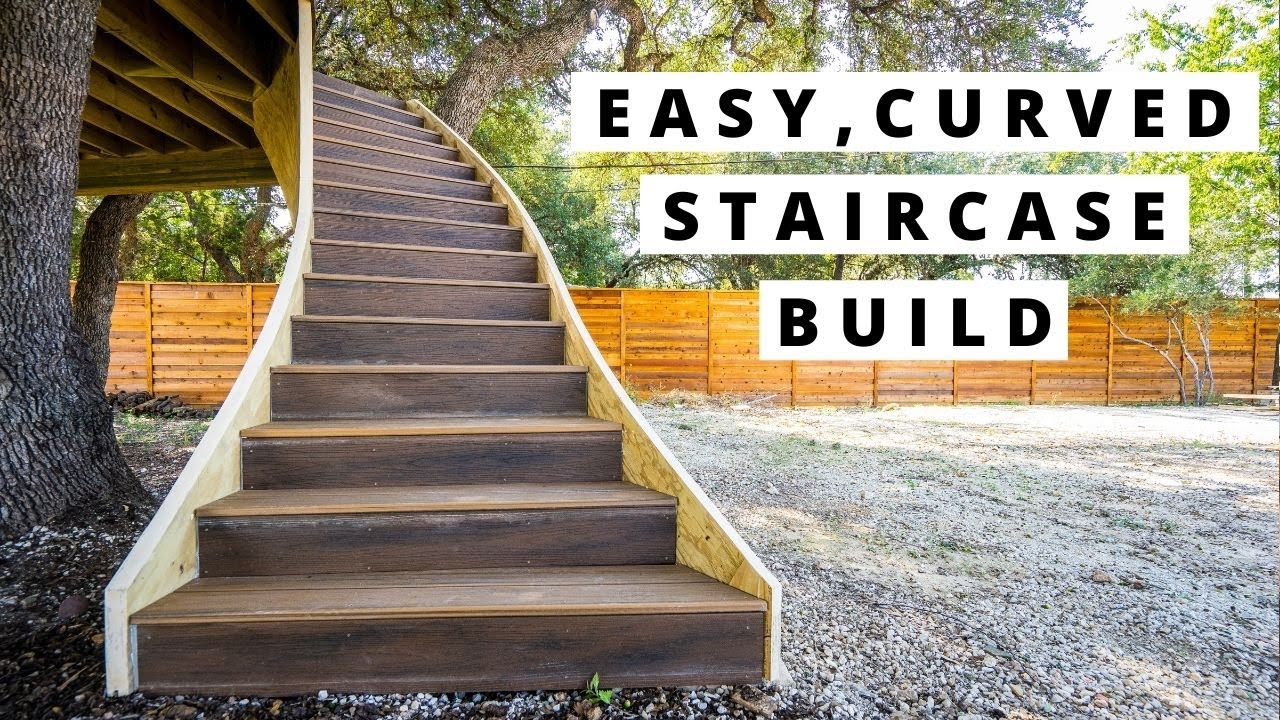 Build beautiful curved stairs with this simple woodworking method