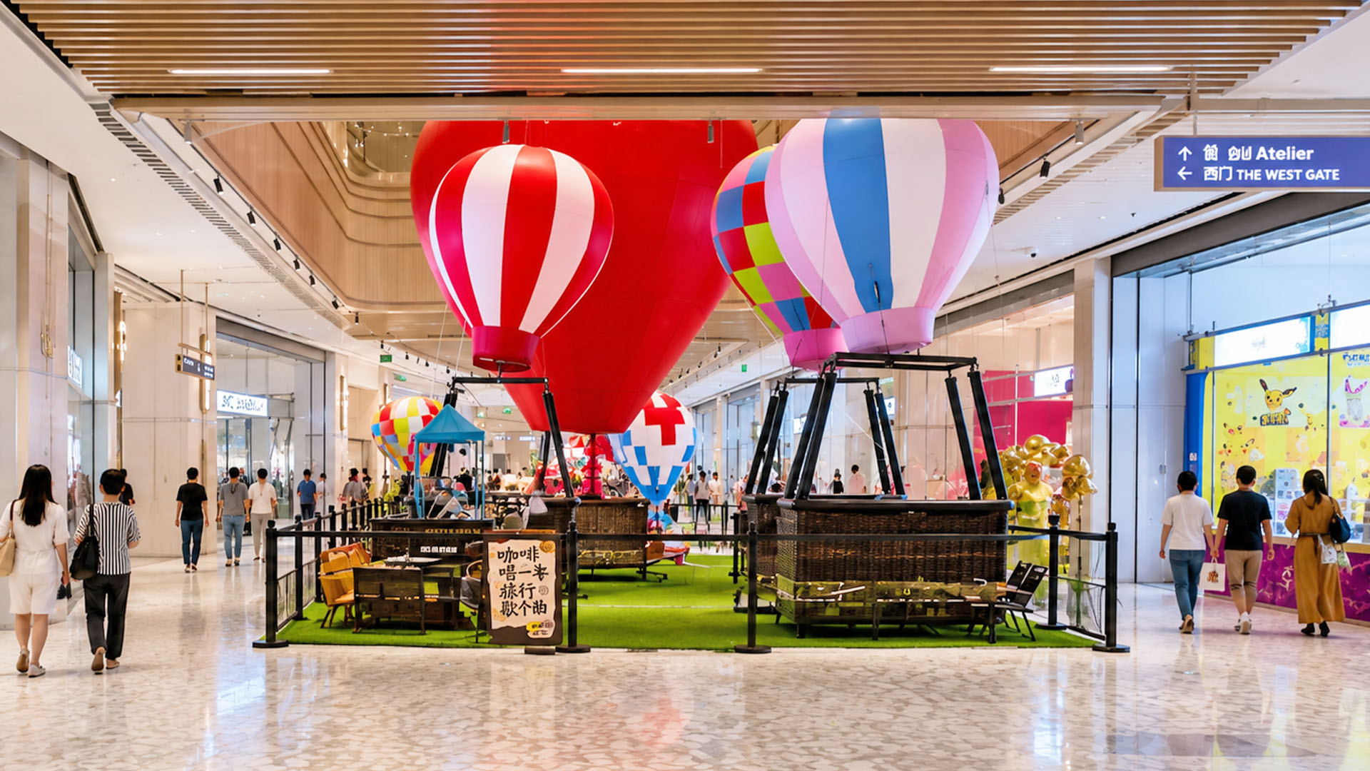 Large indoor balloon displays transform China’s modern retail destinations