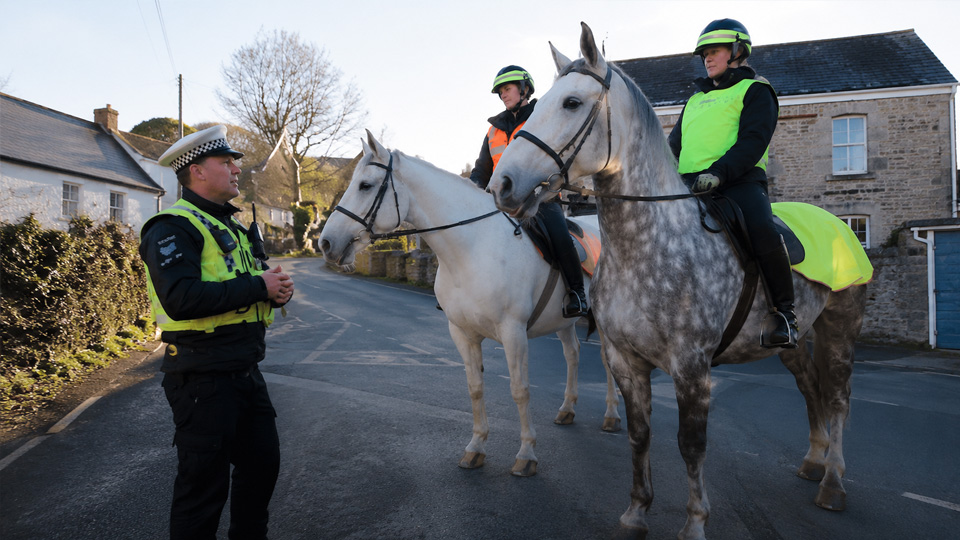 Police warn drivers about passing horses