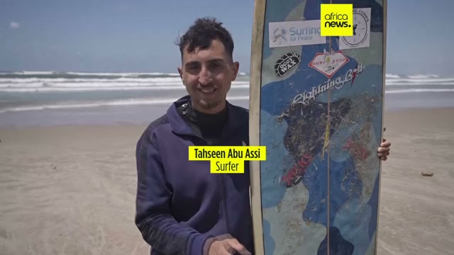 Surfers in war-torn Gaza find rare moments of joy taking to the waves