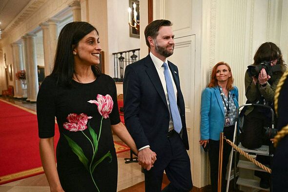 Usha Vance fans gush over baby bump in $395 dress for Mother's Day