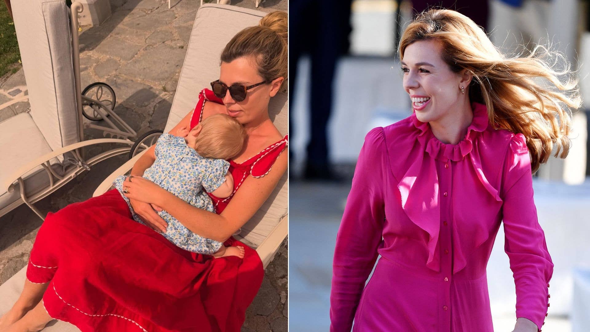 Carrie Johnson shows off baby Poppy's flame-red hair in adorable photo