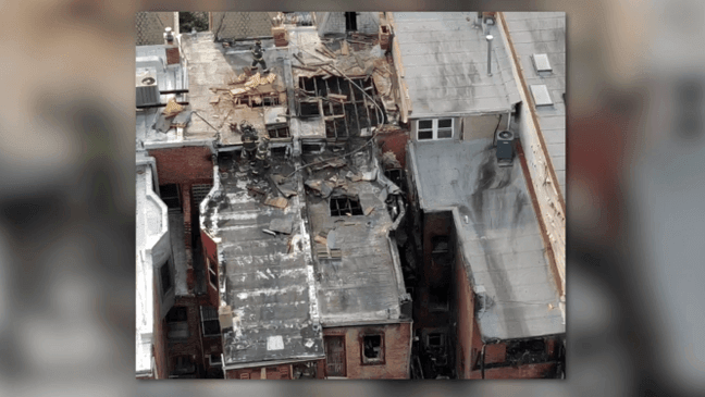 11 displaced after fire rips through multiple row homes in Northwest DC