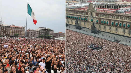 BTS V's Mexico dump reveals inside clicks from National Palace, hair ...
