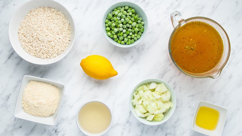 Lemon pea risotto recipe