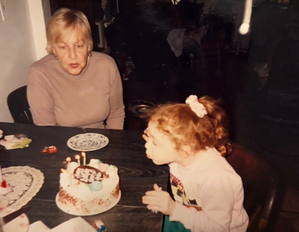 My grandmother stepped in when I needed her. I stepped up for her later.