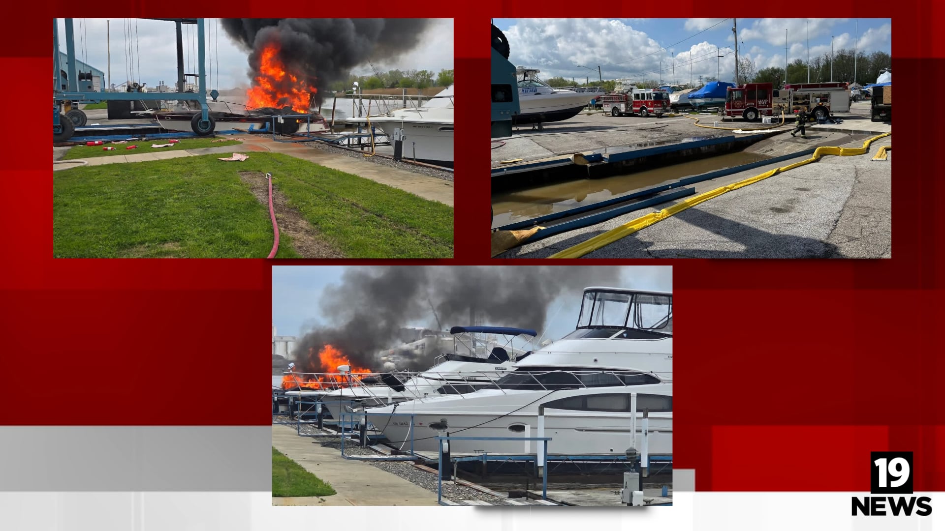Painesville Township firefighters put out boat fire at marina