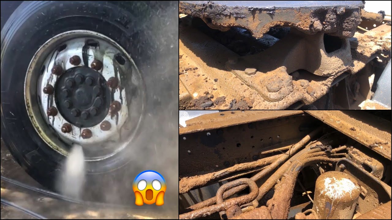 Washing a truck with an exploding oil boiler 😱! How to wash OILY TRUCK?