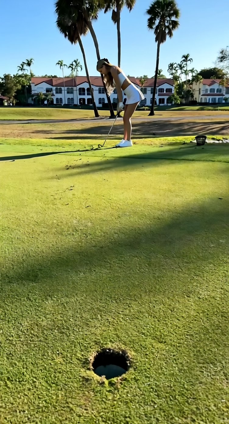 Paige Mackenzi shares an easy golf moment