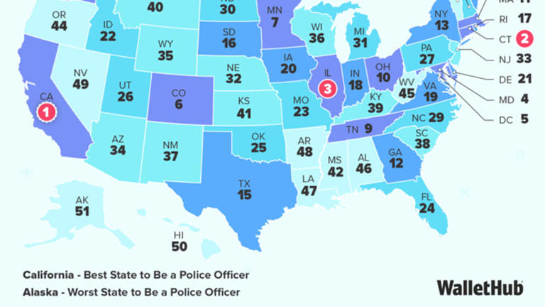 The best and worst states to be a cop, mapped