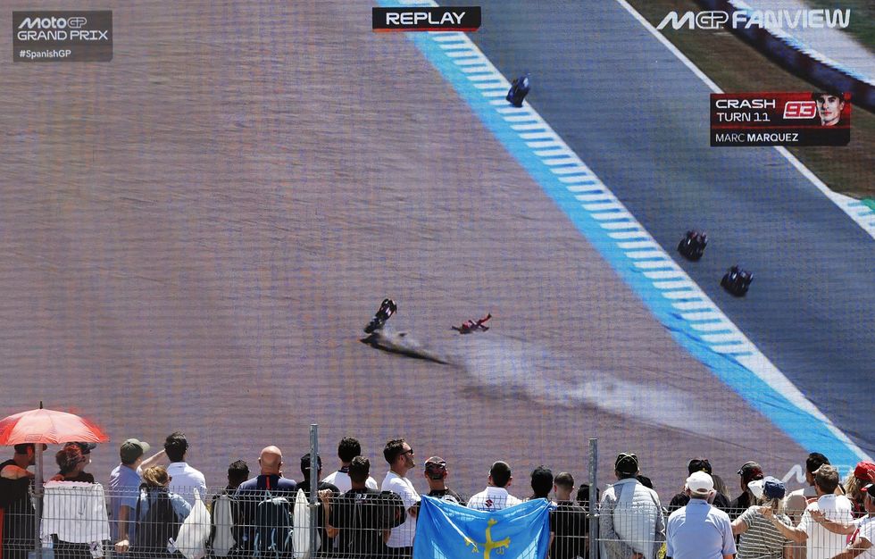 MotoGP icon Marc Marquez suffers horror crash as nightmare health ...