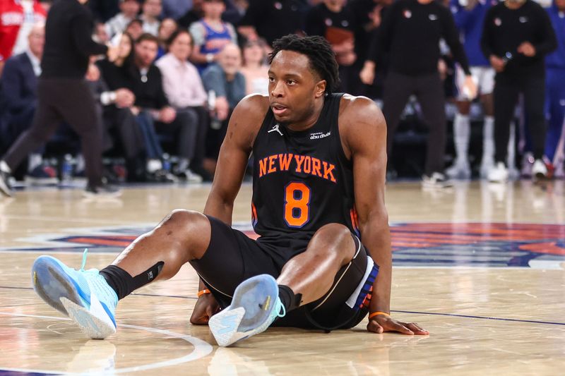 Knicks F OG Anunoby upgraded to questionable for Game 4