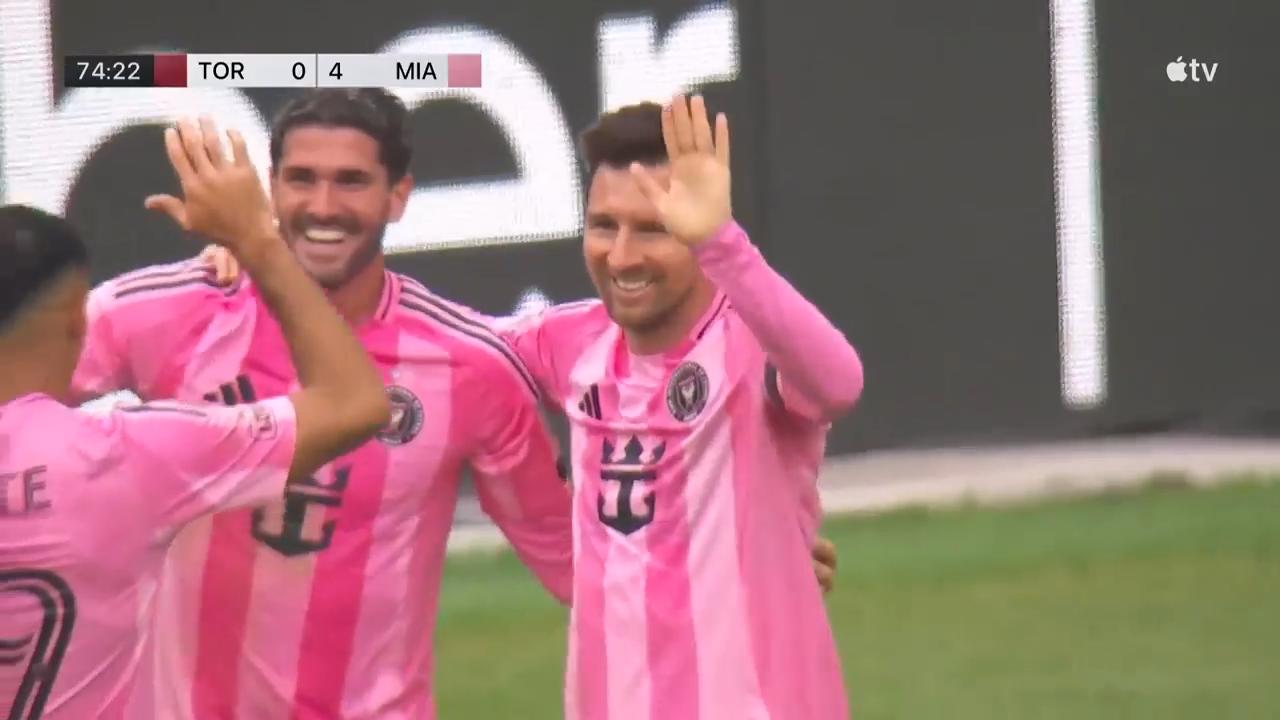 Messi reaches 100 MLS goal contributions, Inter Miami tops Toronto 4-2