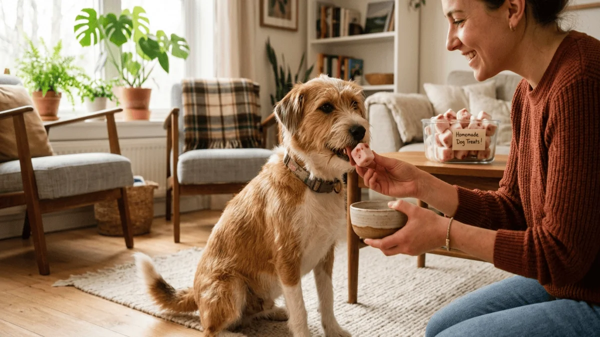 Consiente a tu perro con estos bocadillos caseros de yogur y fresas
