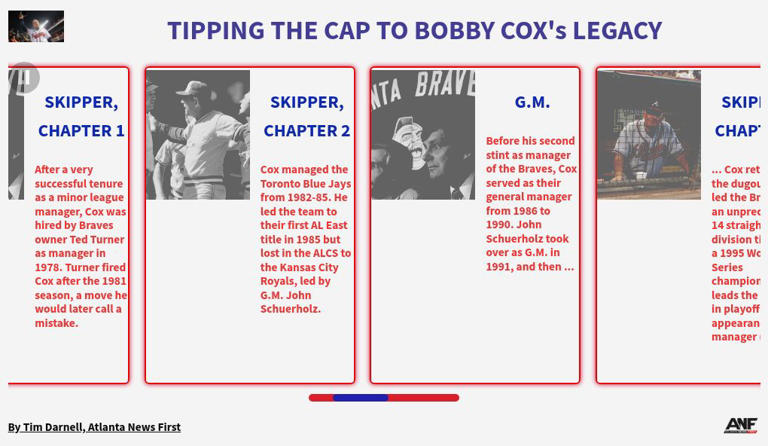 Bobby Cox, legendary Atlanta Braves skipper, dies