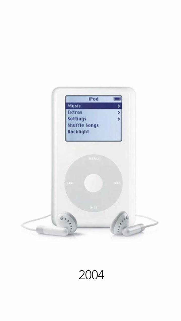 Every iPod model from 2001 to 2007