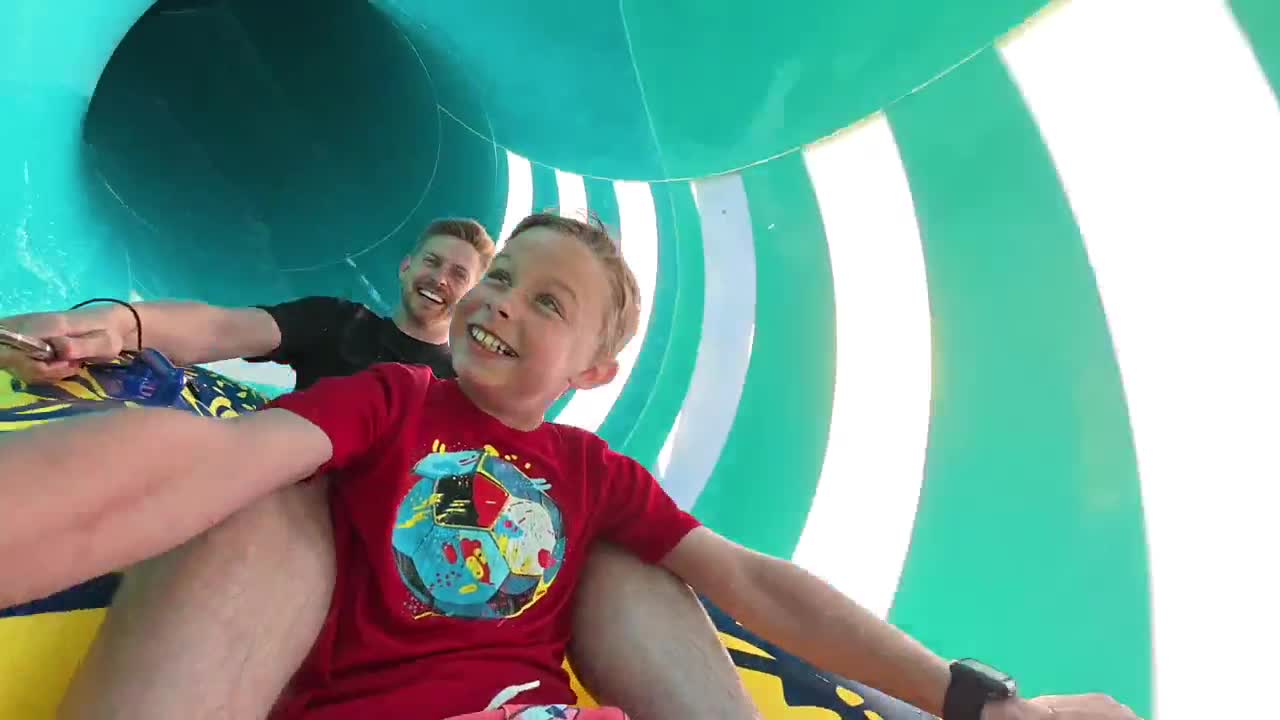 Idaho Make-A-Wish families test Roaring Springs' newest water slide