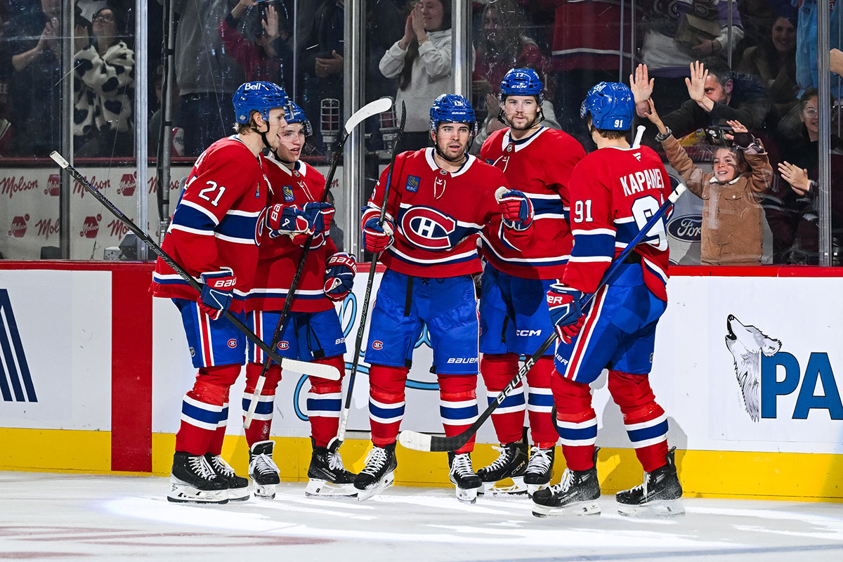 Canadiens’ Alex Newhook reacts to clutch Game 2 performance vs. Sabres