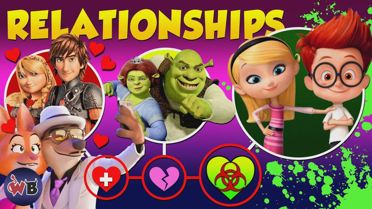 DreamWorks Animation couples: ️ healthy to toxic ☣️