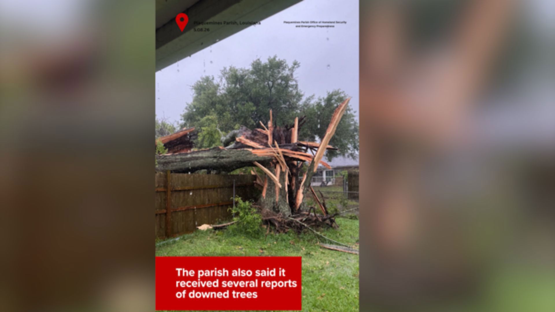 Plaquemines Parish storm damage