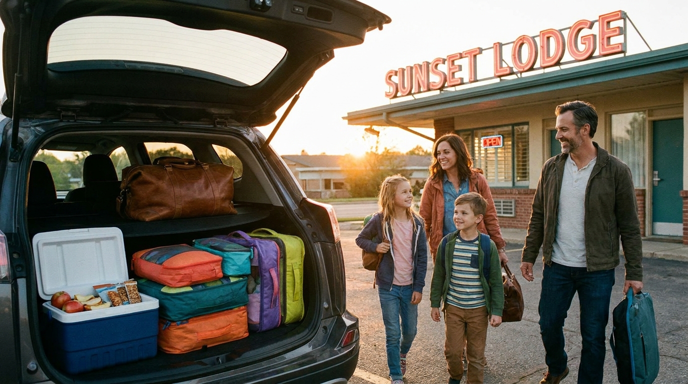 Family road trip packing tips that can make hotel stops easier