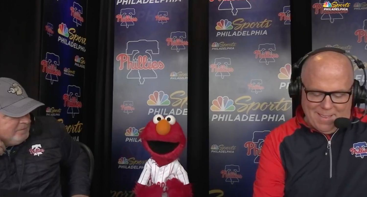 Elmo takes over MLB broadcast