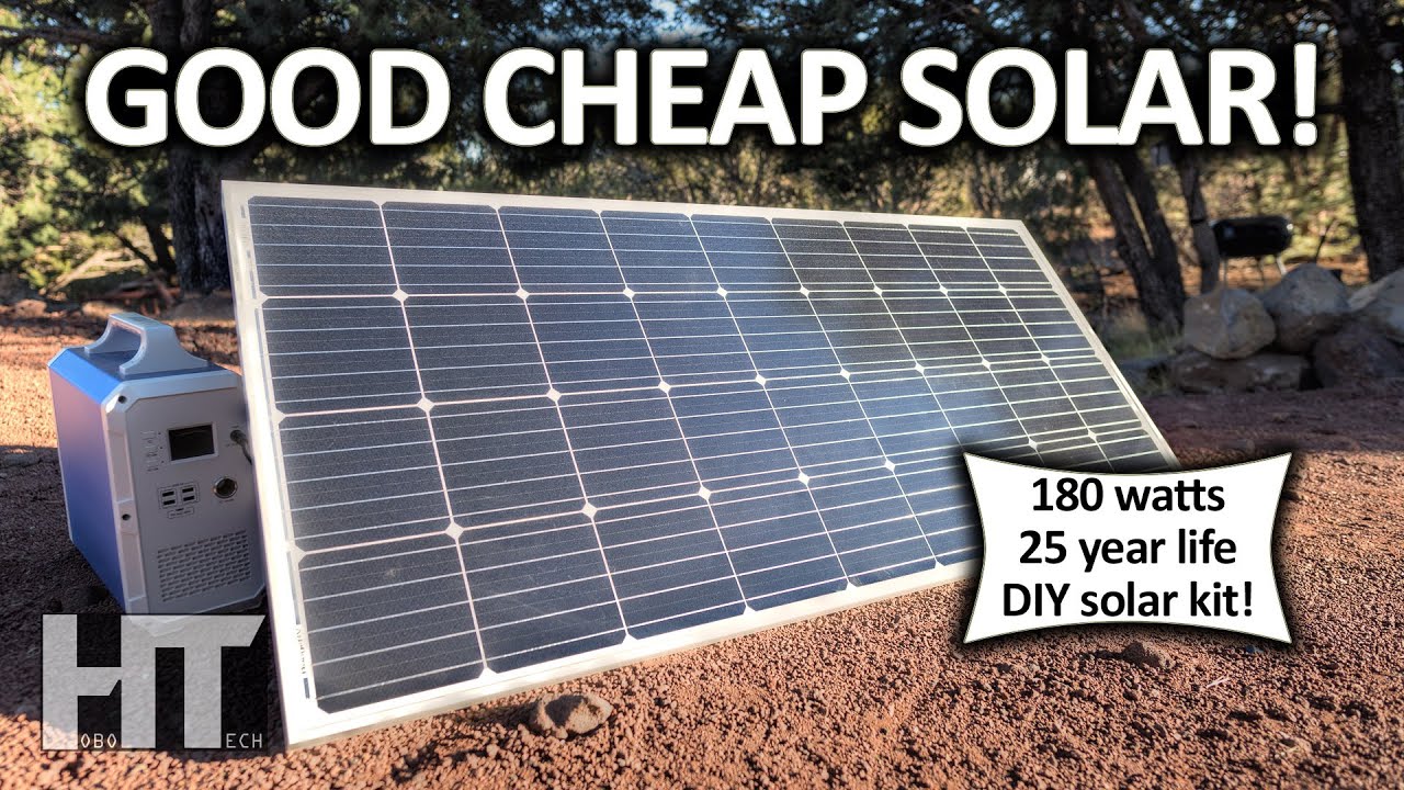 Big cheap off grid solar! BougeRV 180 watt 12V solar panel review