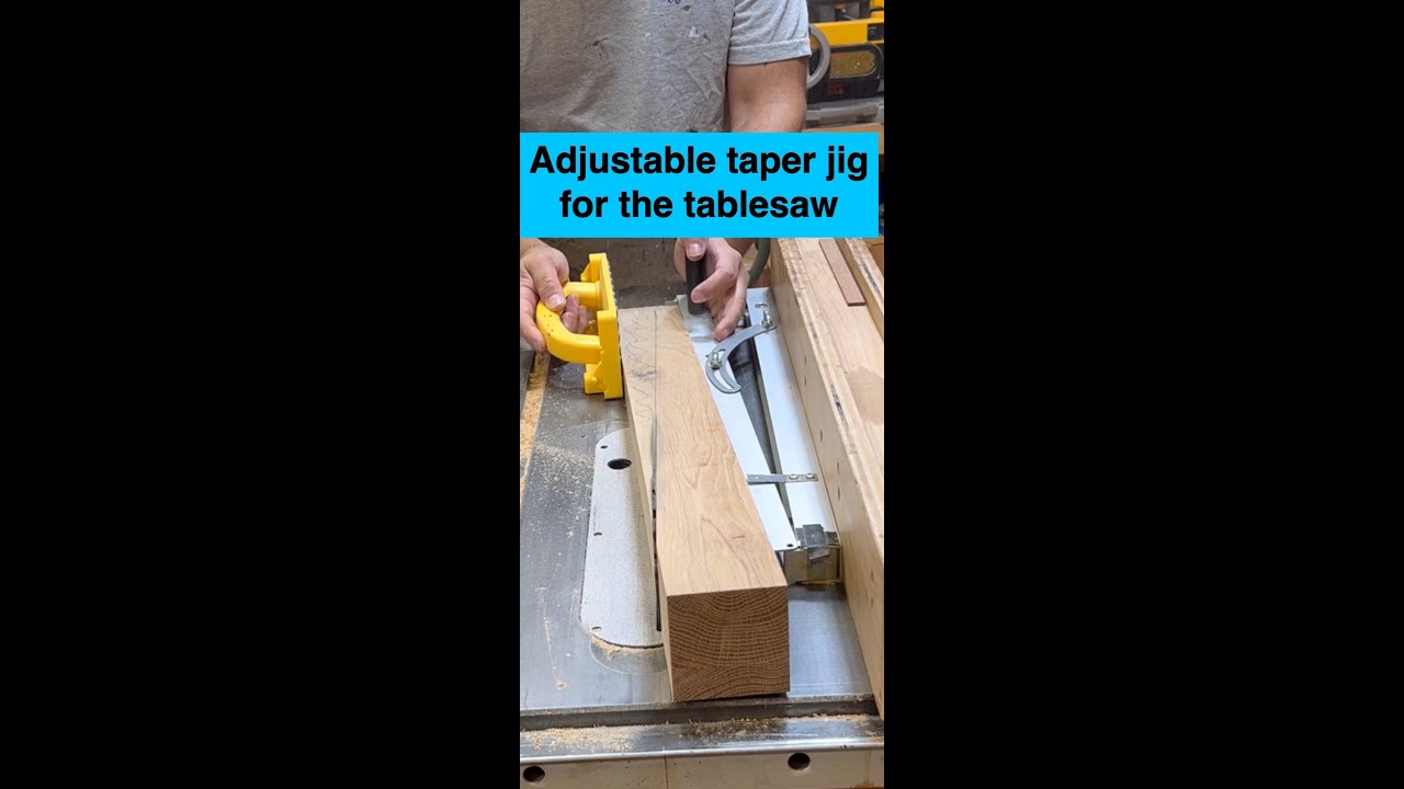 Adjustable taper jig for the tablesaw #woodworking #woodworkingtools # ...