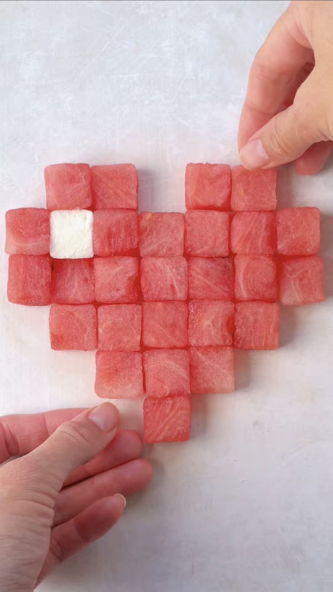 Bocadillo pixelado Minecraft corazón de sandía