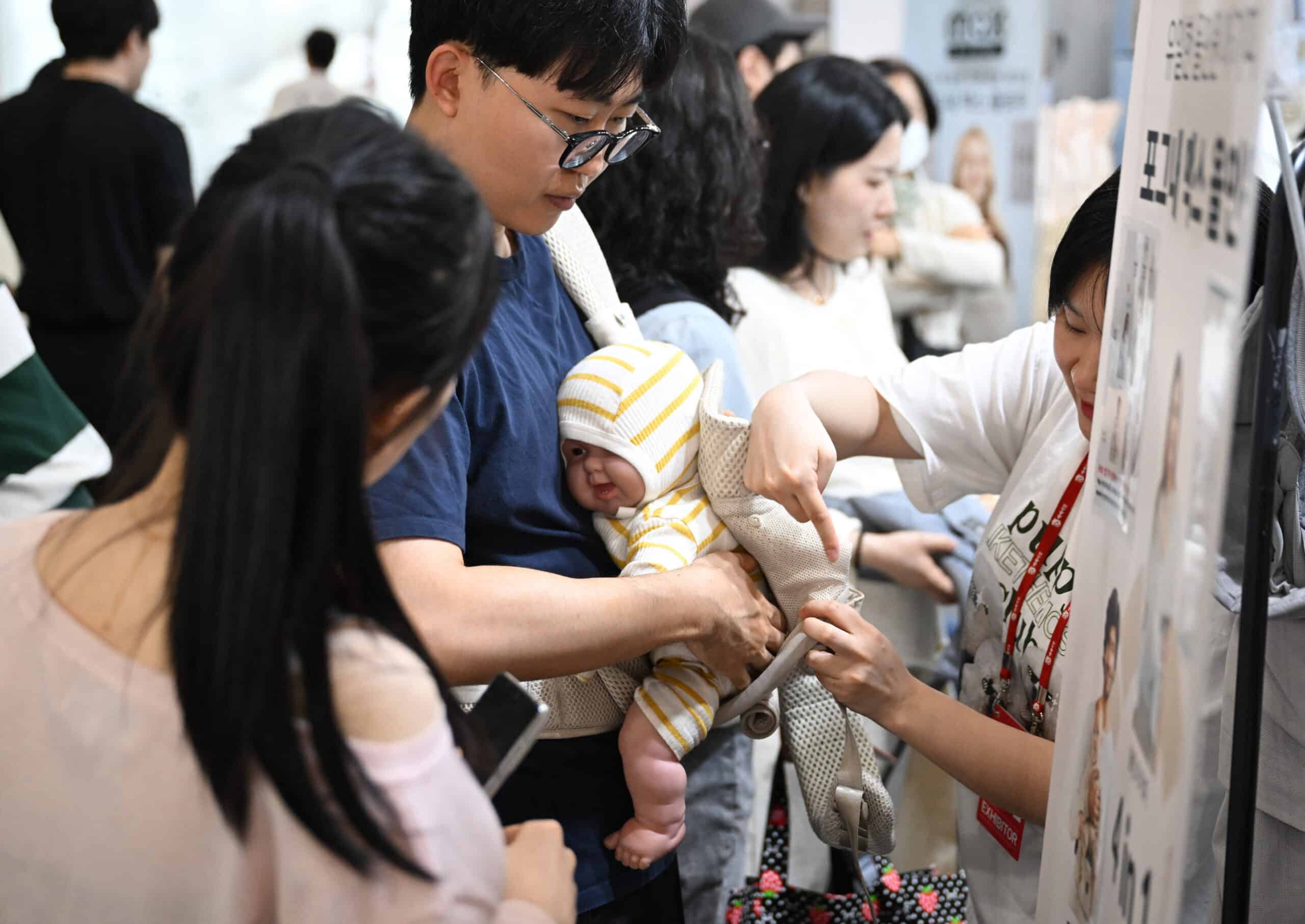 South Korea welcomes rare baby bump as population shrinks