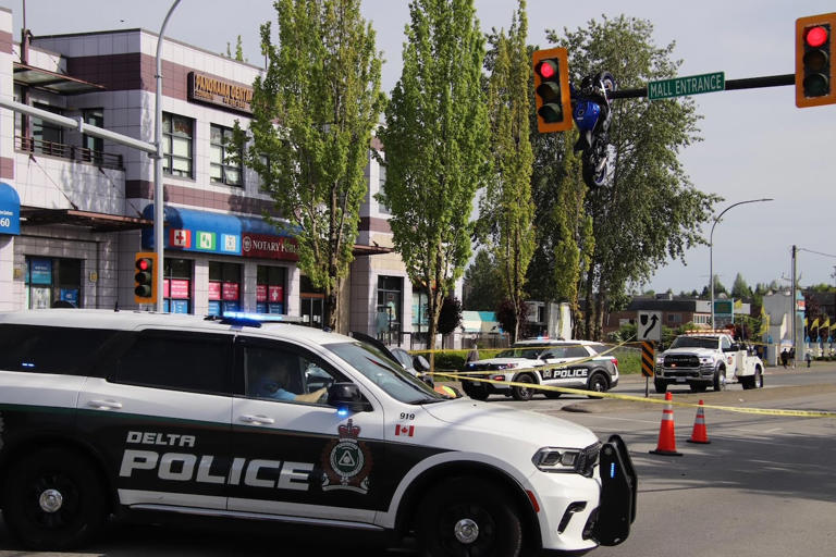 Motorcyclist seriously injured after crash leaves bike dangling from ...