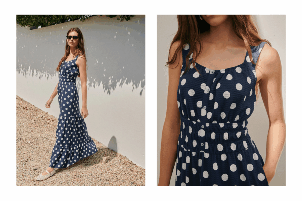 Polka dots are in this season, and Next’s £32 dress is the effortless ...