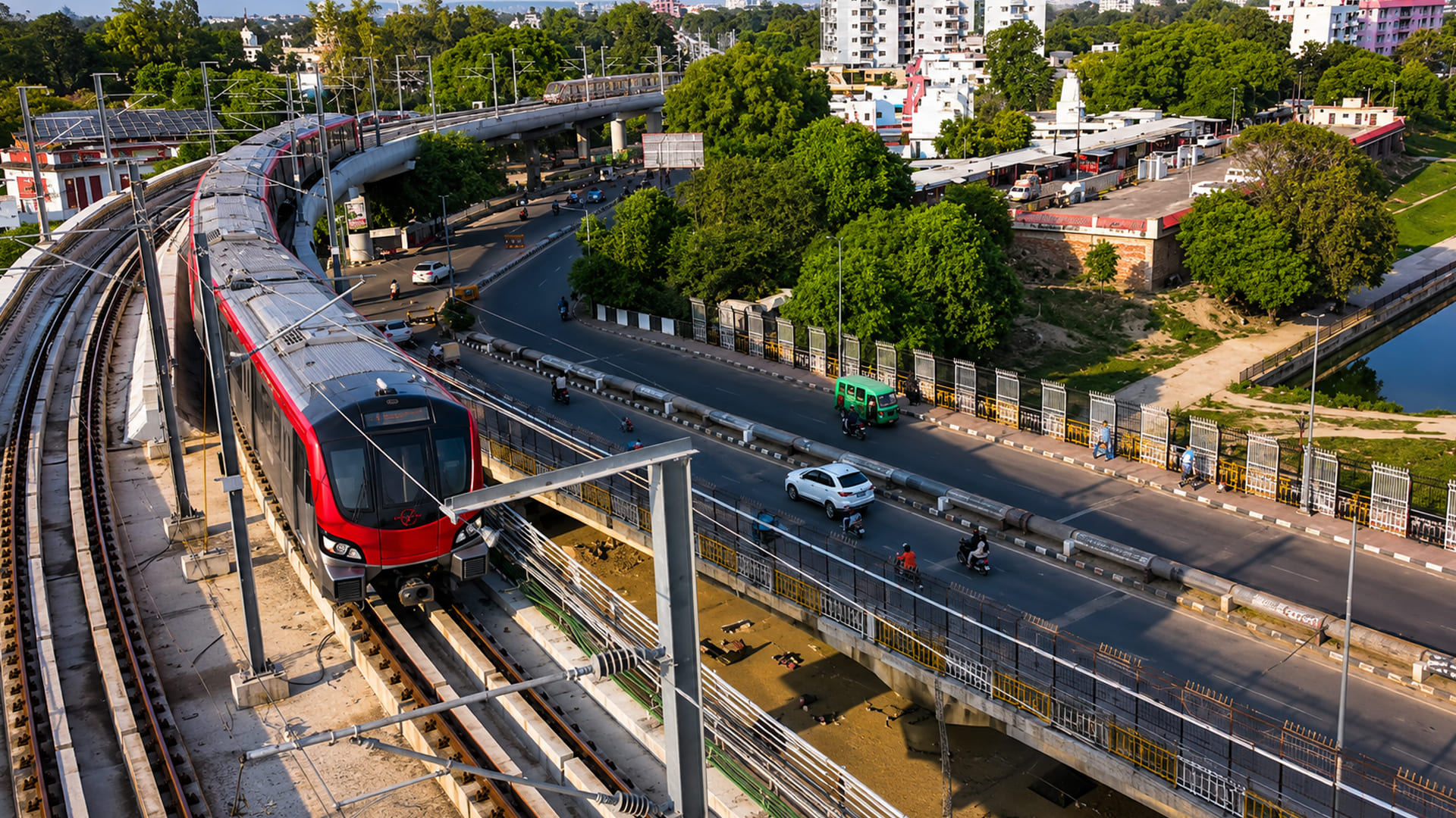 Modern infrastructure and technology growth in northern India