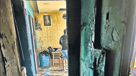 Fire engulfs 13-storey Ulwe building