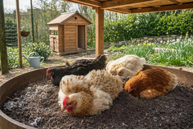 Poules qui se plument : le bac à poussière gratuit qui stoppe les poux ...