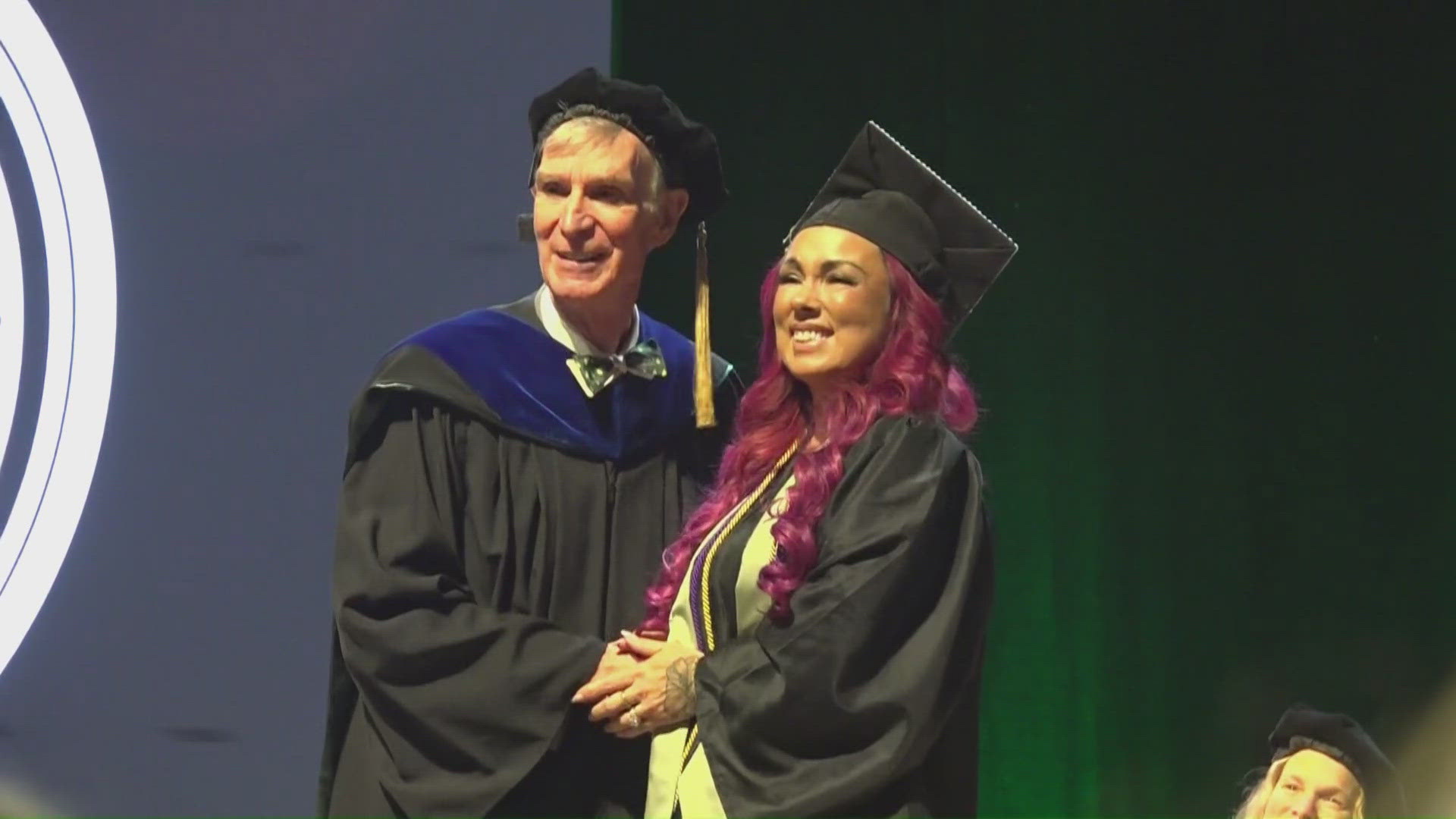 Bill Nye addresses Unity Environmental University graduates in Portland