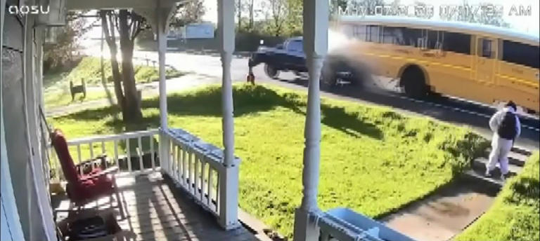 Distracted driver slams into school bus in upstate NY, injuring kids