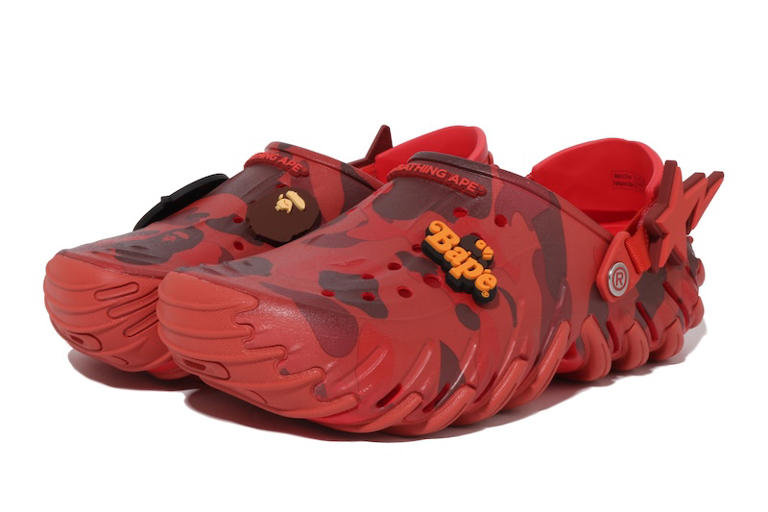 BAPE® x CROCS、COLOR CAMO仕様の「Echo RO Clog」 BAPE®ならではストリート感で再解釈