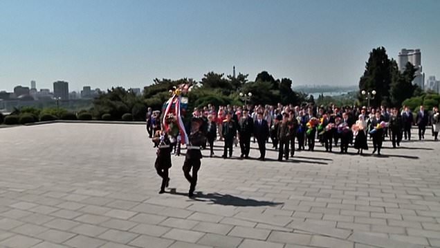 Russian embassy officials mark Victory Day in North Korea's Pyongyang