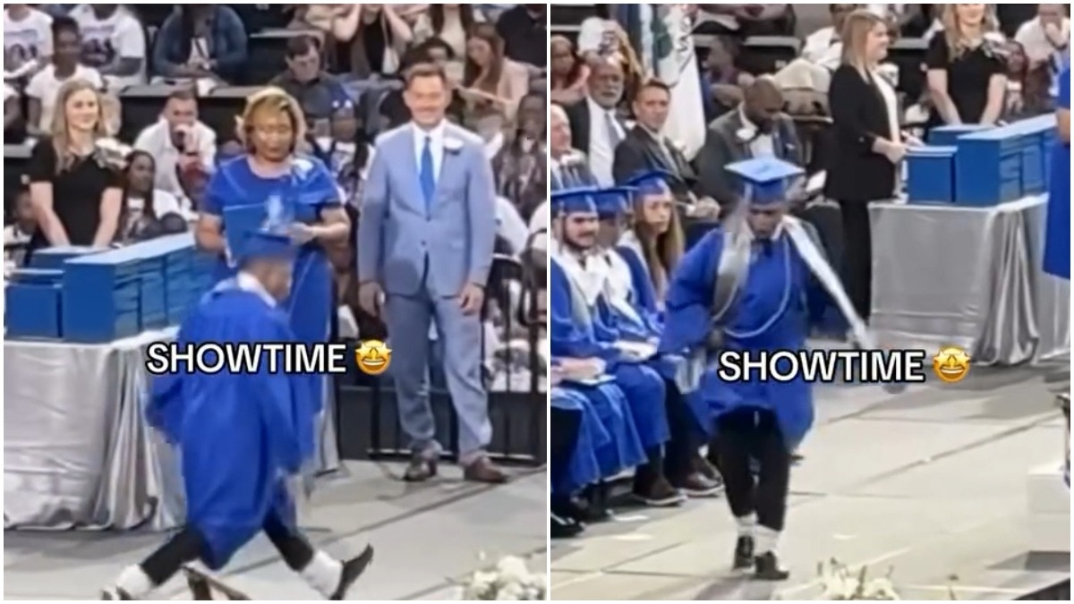 Student's Michael Jackson-inspired moonwalk wins the internet again ...