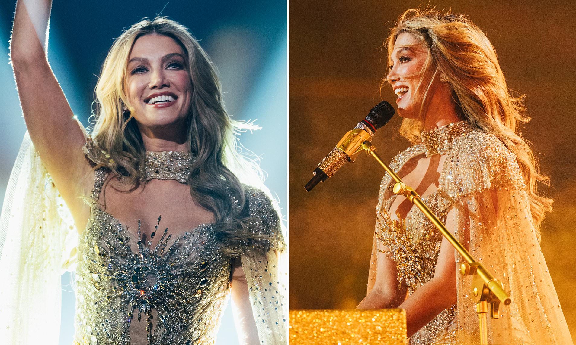 First Look Delta Goodrems Eurovision Rehearsal As Australia Emerges
