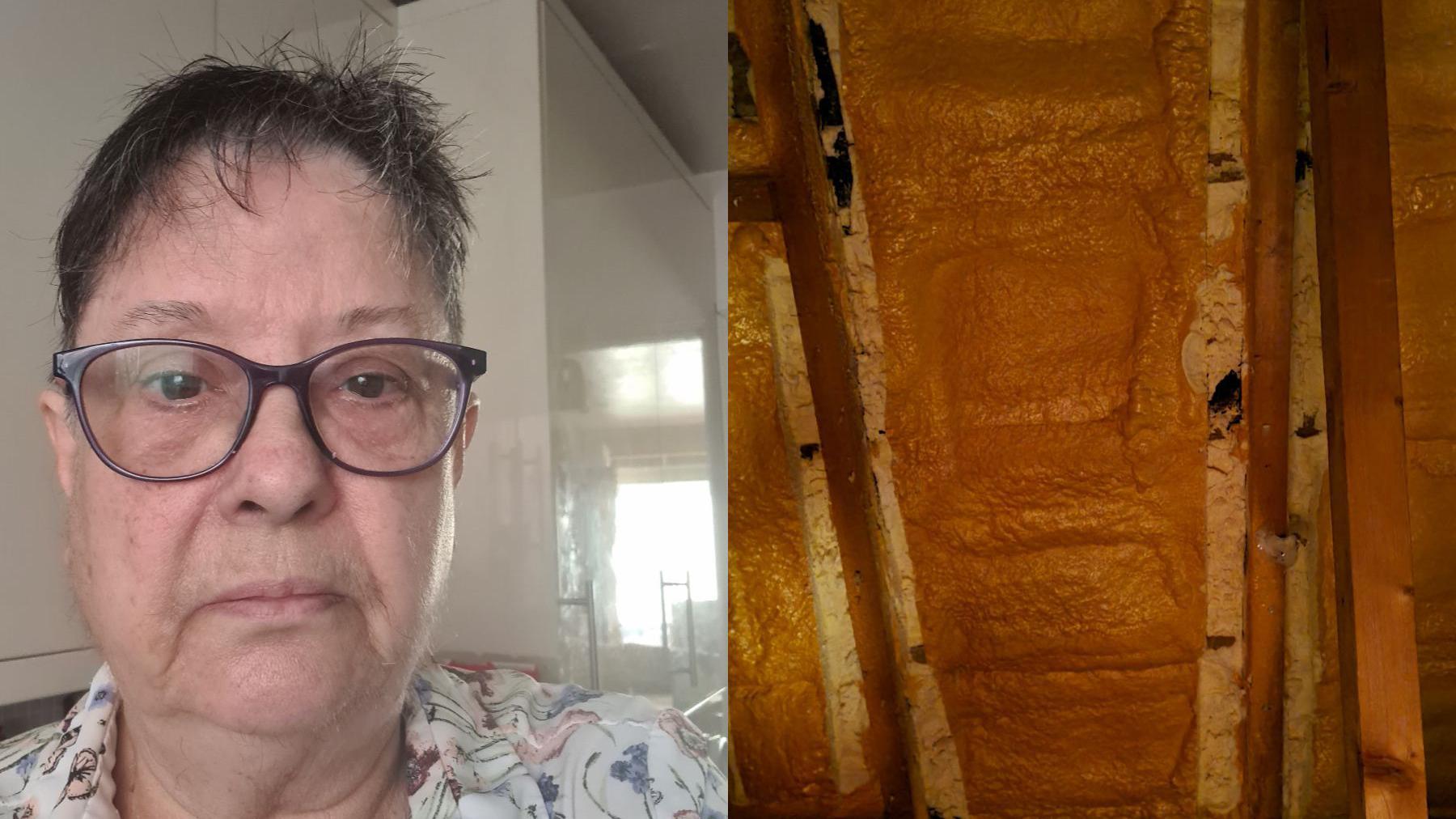 Woman left in £13k debt after spray foam removal