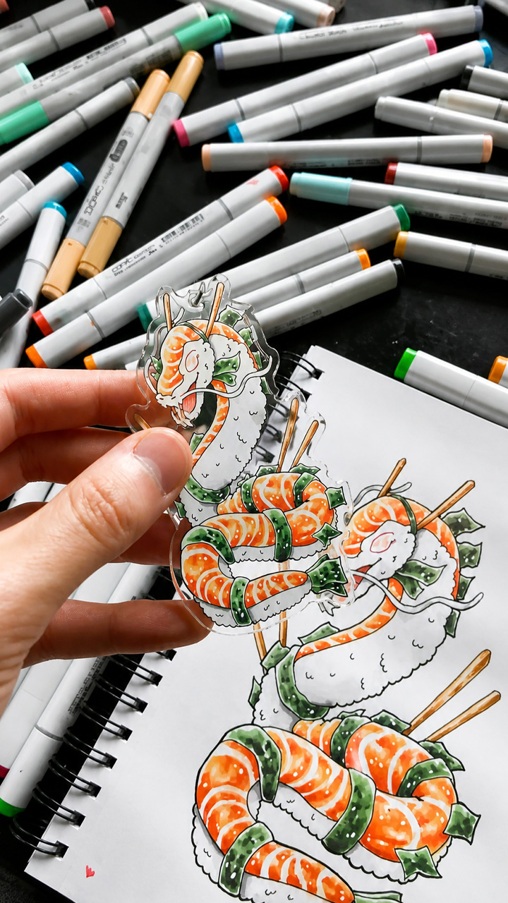 Unveiling my first ever sushi dragon keychain collection